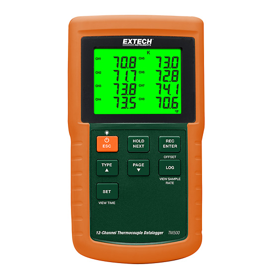 Extech TM500 12 Channel Datalogging Thermometer from Cole-Parmer